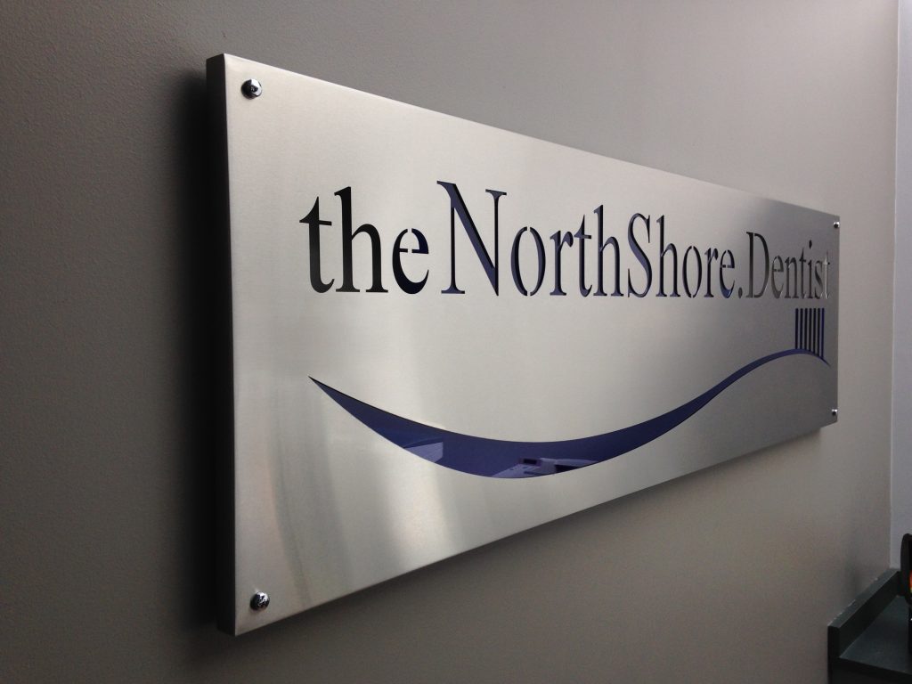 Stainless steel sign - Art Metal Design Studio